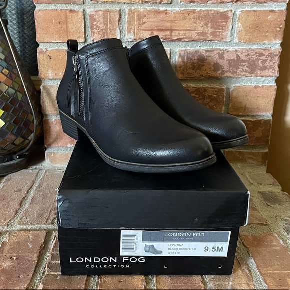 London Fog | Shoes | London Fog Black Tina Ankle Boots W Box | Poshmark